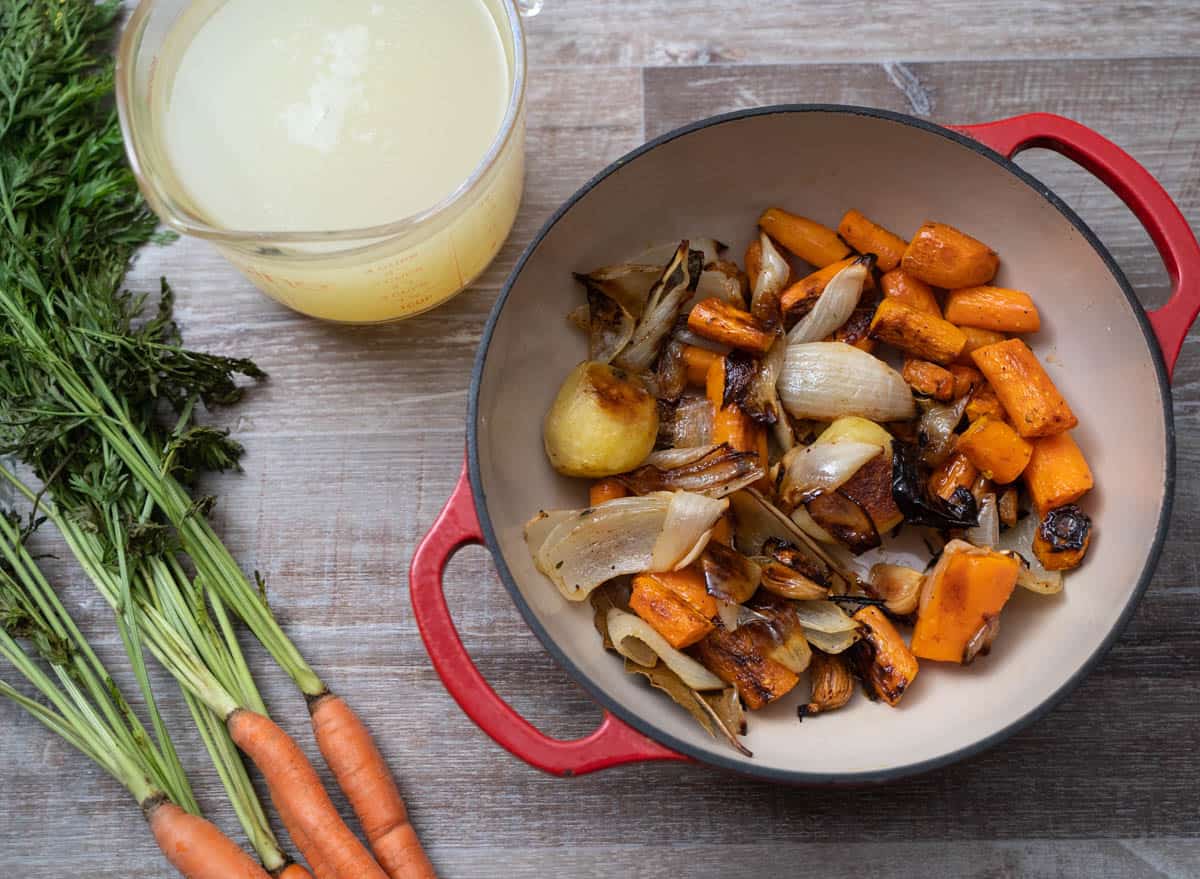 Roasted Carrot Soup For Two | Our Table 4 2