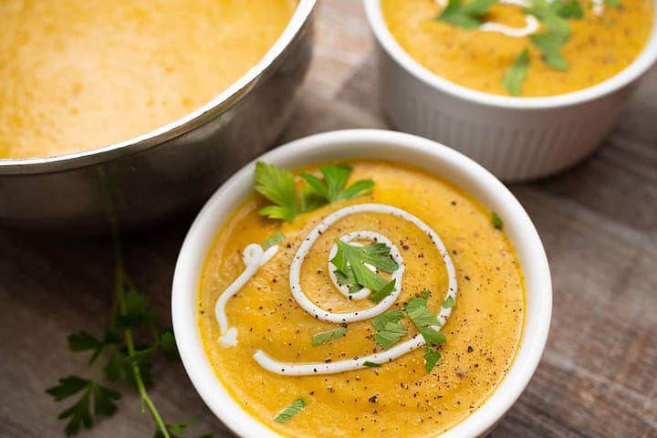 Roasted Carrot Soup For Two | Our Table 4•2 by Pam Werley