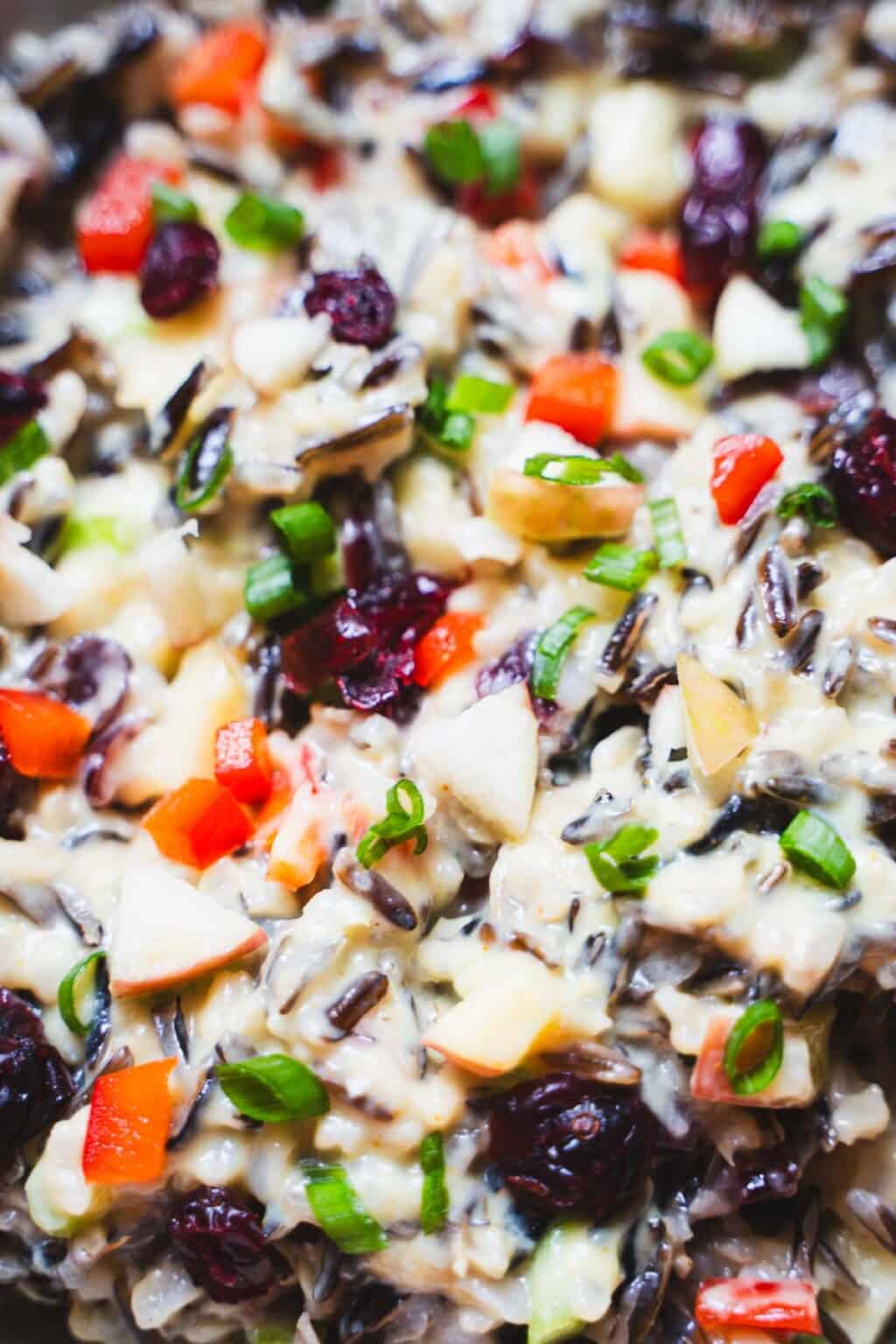 Cold Curried Wild Rice Salad Recipe with apples + cranberries | Our ...