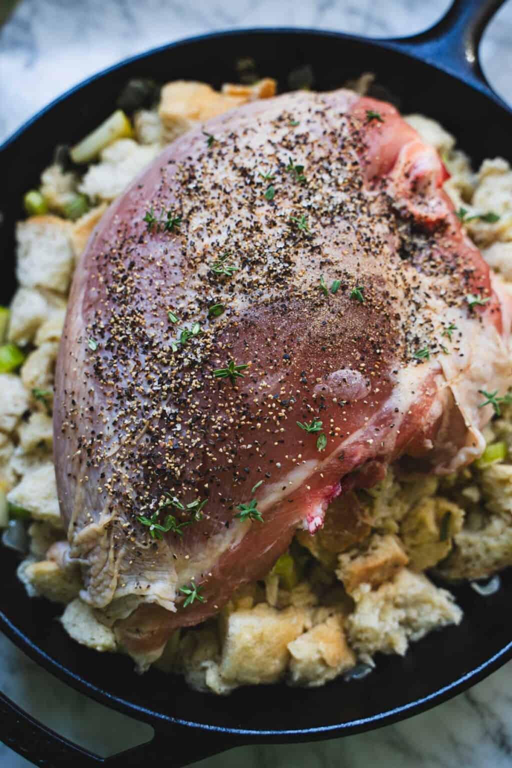 How to make Turkey Breast with Stuffing Thanksgiving Dinner for Two ...