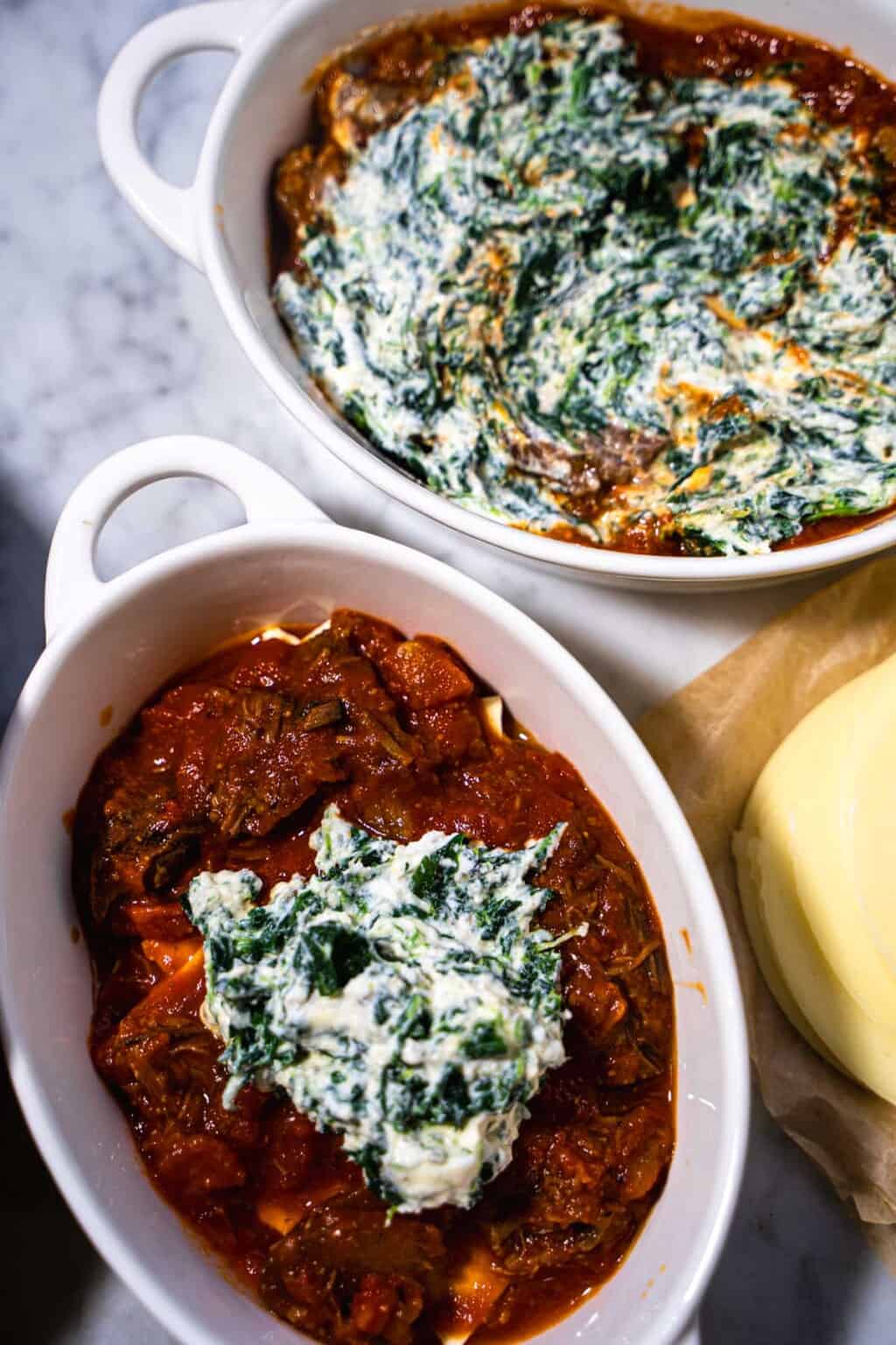 Easy Lasagna for Two Recipe using Leftover Pot Roast | Our Table 4 2