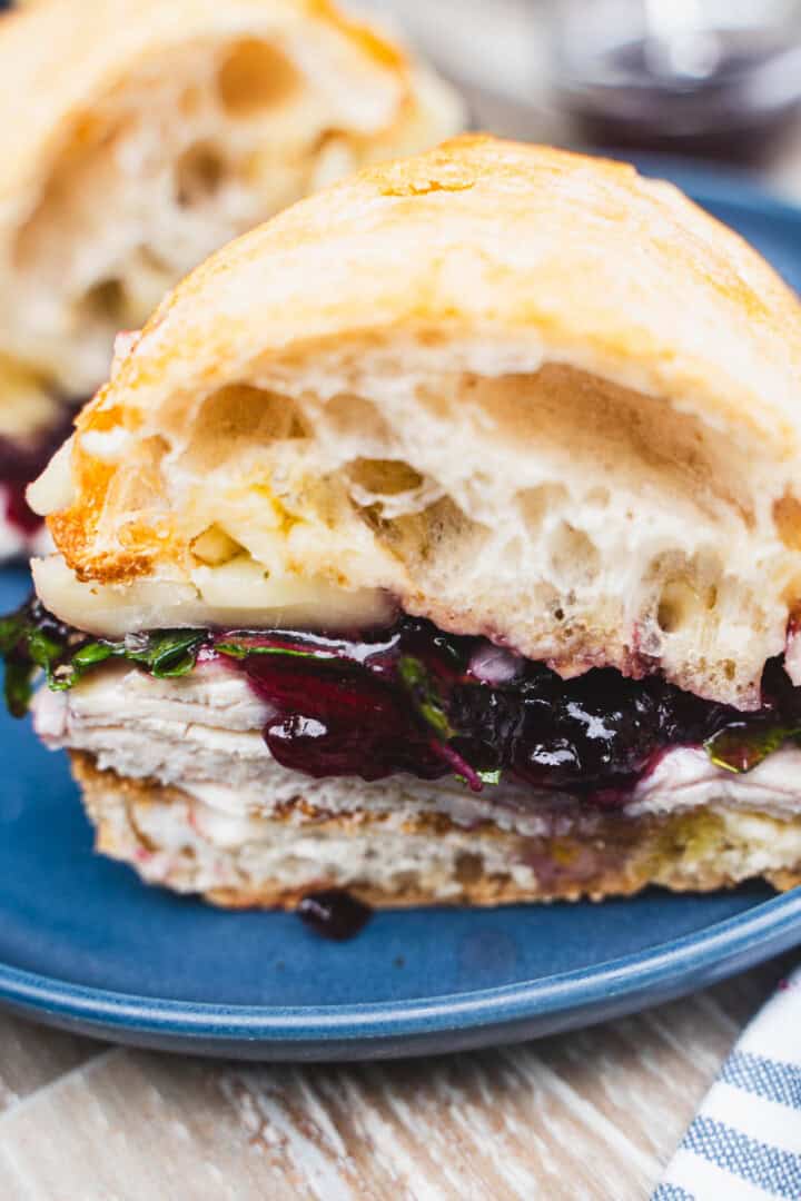 Turkey and Cheese with Blueberry Sandwich | Our Table 4 2