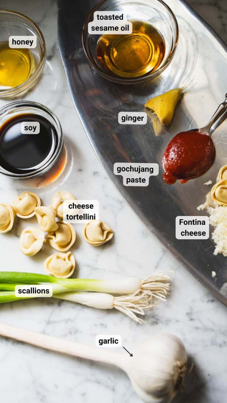 Gochujang Chicken and Cheese Tortellini Pasta Bake | Our Table 4•2 by ...