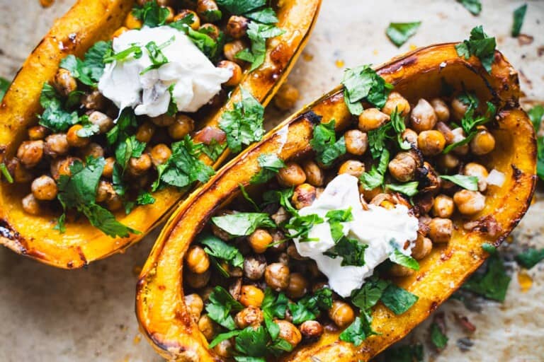 Hot Honey Winter Squash and Chickpeas (gluten-free) | Our Table 4•2 by ...