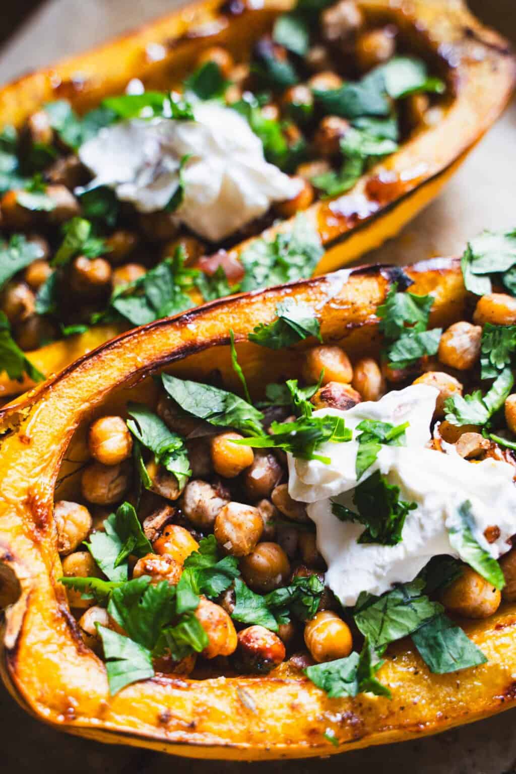 Hot Honey Winter Squash and Chickpeas (gluten-free) | Our Table 4•2 by ...