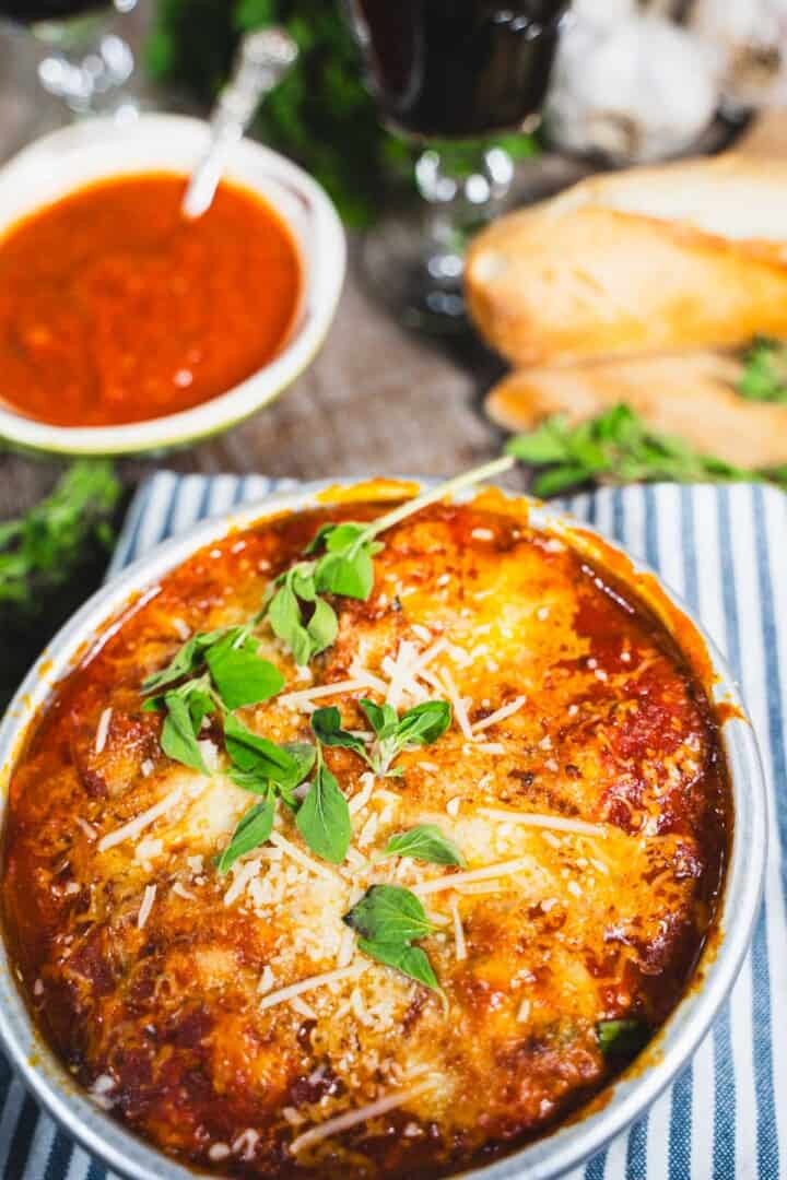 Spaghetti Pie with Chicken Ricotta Meatballs | Our Table 4 2