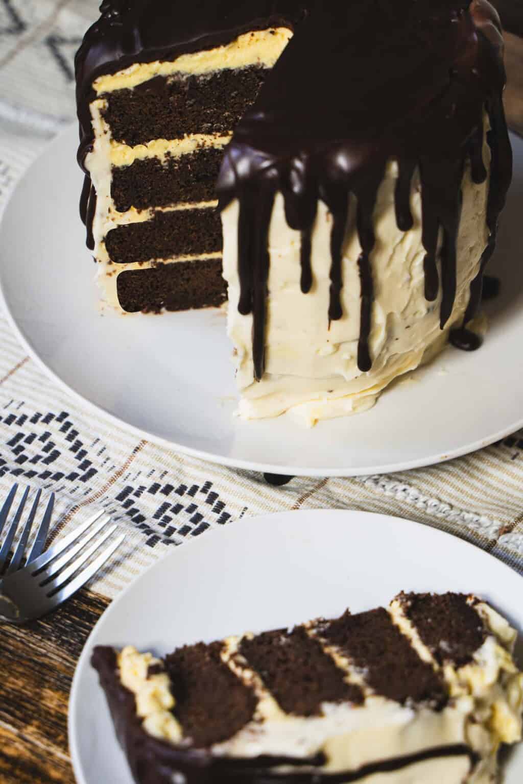 6-inch Stout Chocolate Layer Cake with Ganache | Our Table 4 2