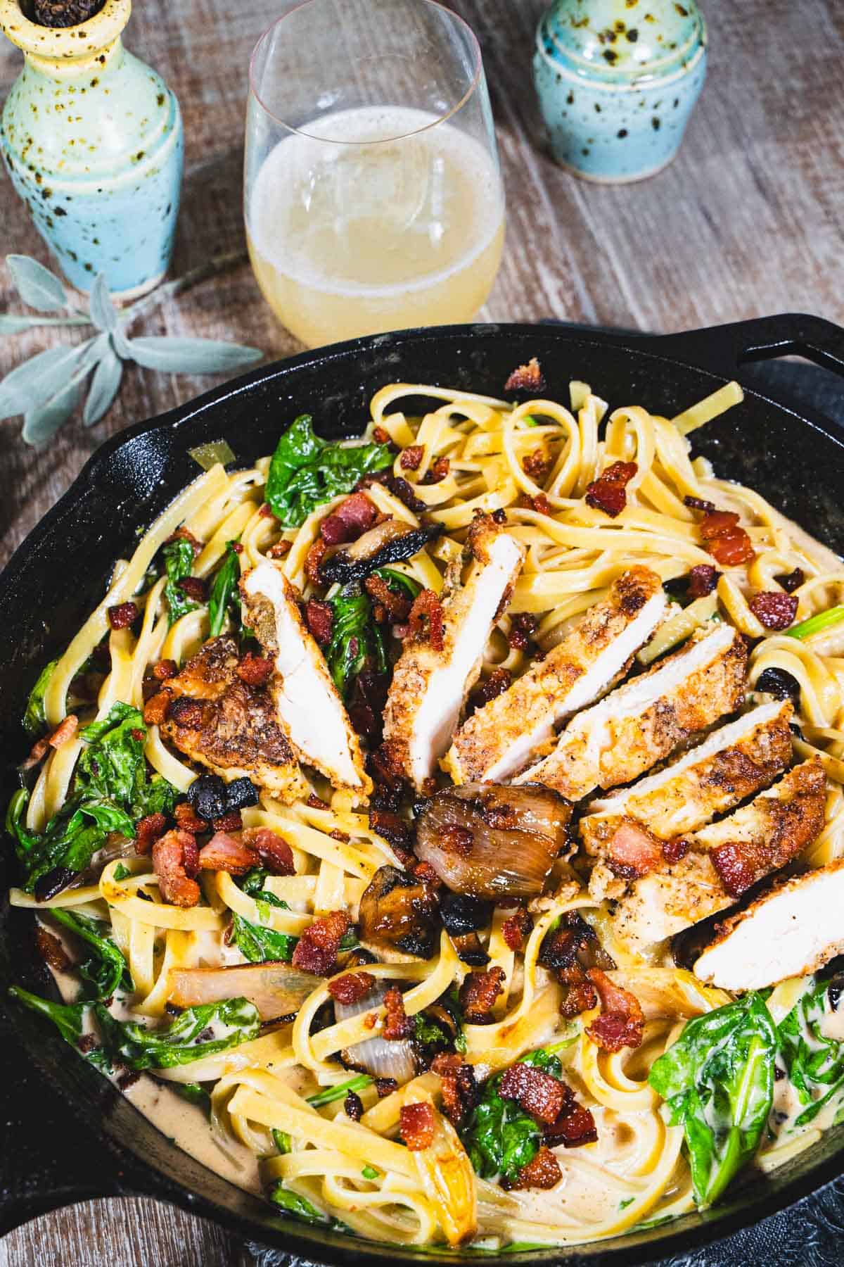 Chicken Marsala Fettuccine - Cooking Together Date Night and Wine ...